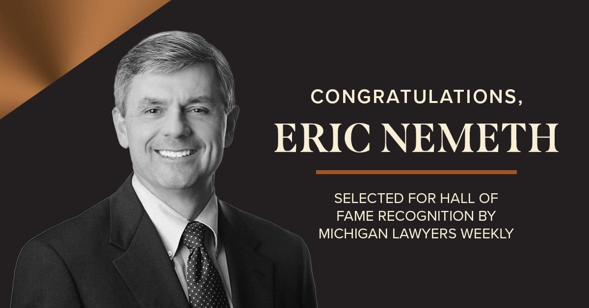 Varnum Partner Eric Nemeth Selected for Hall of Fame Recognition by ...