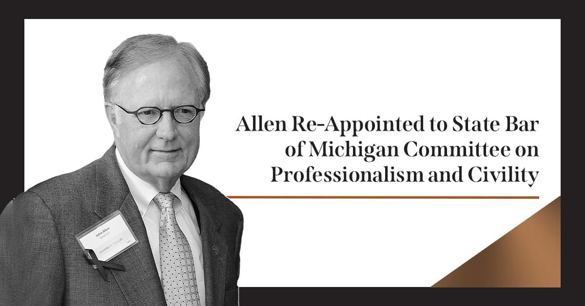 John Allen Re-Appointed to SBM Professionalism and Civility Committee ...